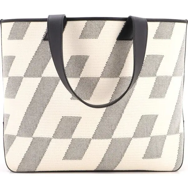 Hermès Cabas H En Biais Tote Canvas With Leather 40