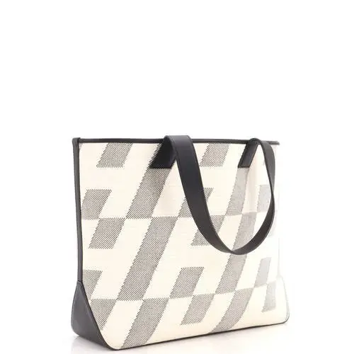 Hermès Cabas H En Biais Tote Canvas With Leather 40