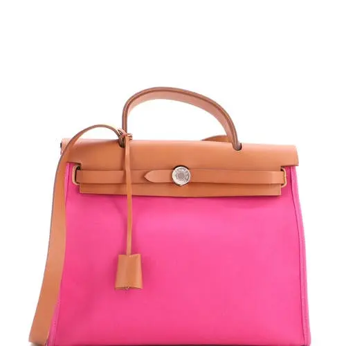Hermès Herbag Zip Leather And Toile 31