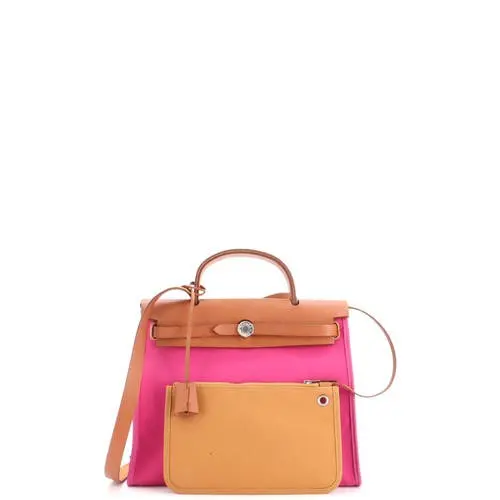 Hermès Herbag Zip Leather And Toile 31