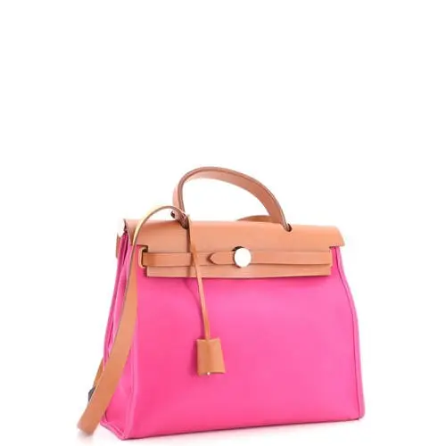 Hermès Herbag Zip Leather And Toile 31