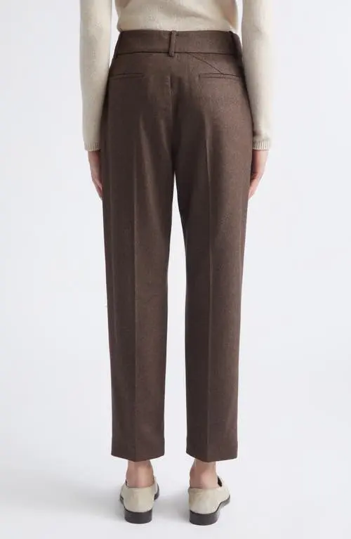 Eleventy Stretch Virgin Wool & Cashmere Cropped Trousers