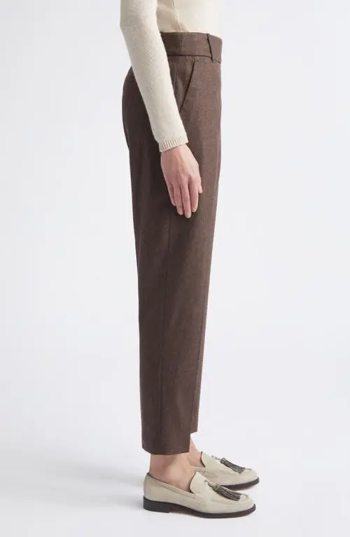 Eleventy Stretch Virgin Wool & Cashmere Cropped Trousers