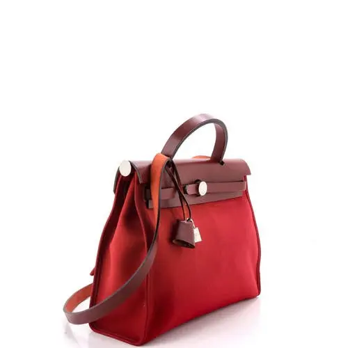 Hermès Herbag Zip Leather And Toile 31