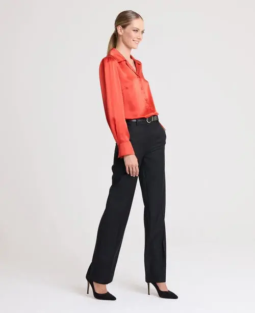 REALLY WILD CLOTHING Beatrice Silk Satin Shirt