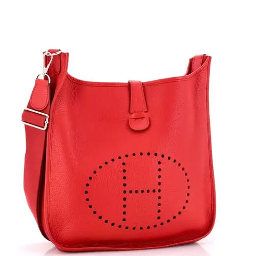 Hermès Evelyne Bag Gen Iii Clemence Gm - Red