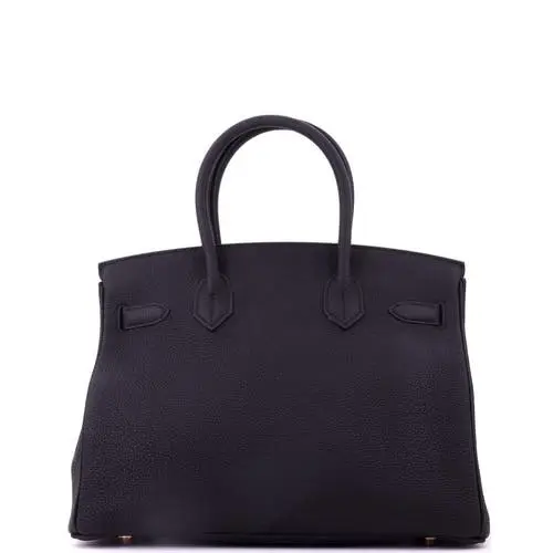 Hermès Birkin Handbag Togo With Rose Gold Hardware 30 - Black