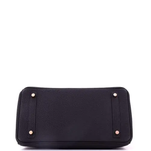 Hermès Birkin Handbag Togo With Rose Gold Hardware 30 - Black