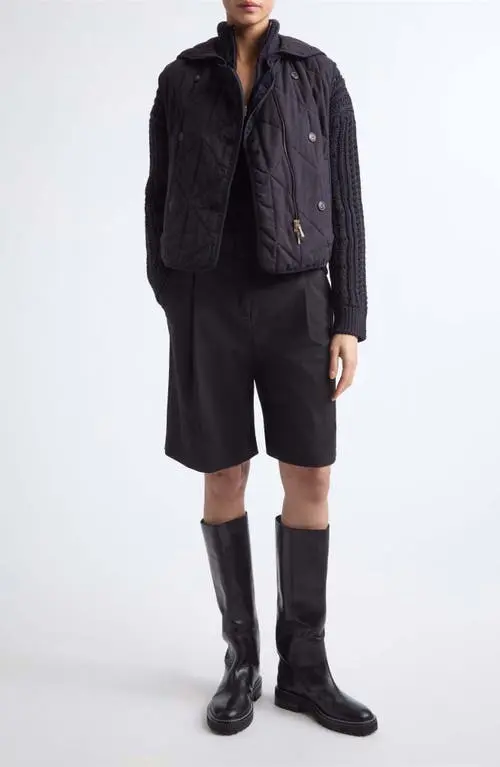 Eleventy Belted Stretch Virgin Wool Shorts