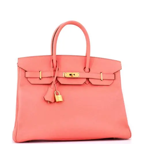 Hermès Birkin Handbag Pink Epsom With Gold Hardware 35