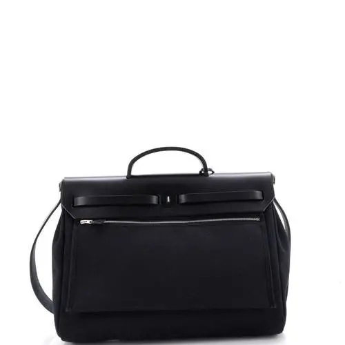 Hermès Herbag Zip Leather And Toile 39