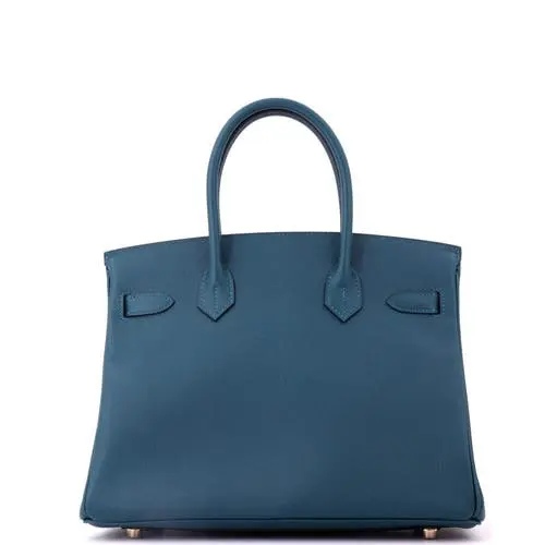 Hermès Birkin Handbag Epsom With Gold Hardware 30 - Blue