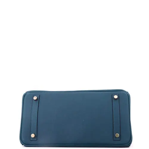 Hermès Birkin Handbag Epsom With Gold Hardware 30 - Blue