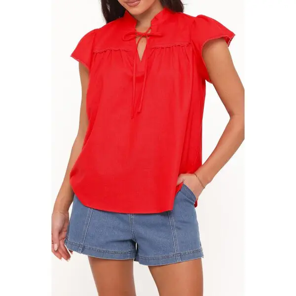 PETAL & PUP Kylie Flutter Sleeve Top