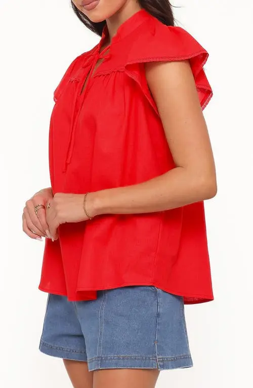 PETAL & PUP Kylie Flutter Sleeve Top