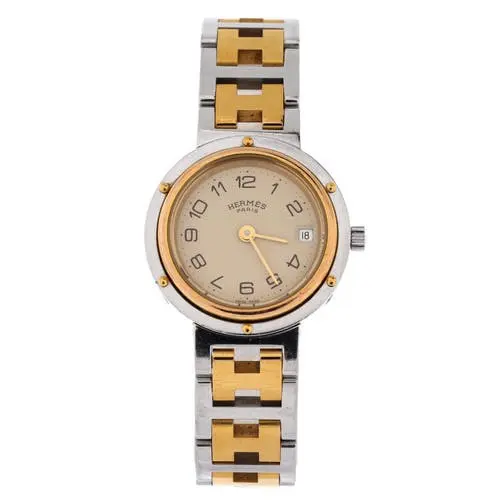 Hermès Clipper Quartz Watch Stainless Steel With Plated Metal 24 - Metallic Silver