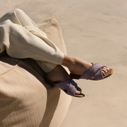 Nisolo Catalina Whipstitch Slide Sandals