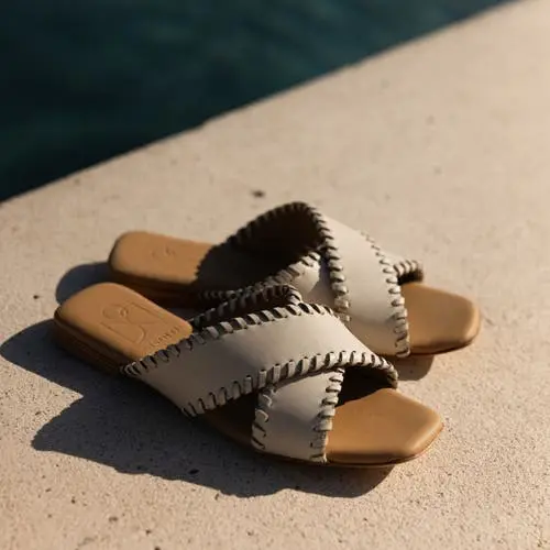 Nisolo Catalina Whipstitch Slide Sandals