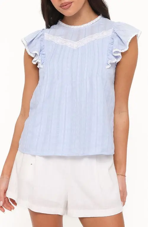 PETAL & PUP Laoise Lace Inset Ruffle Top