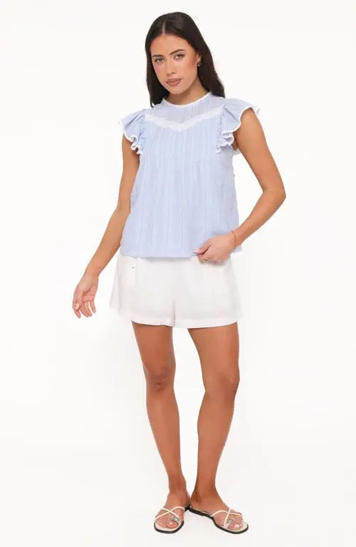 PETAL & PUP Laoise Lace Inset Ruffle Top