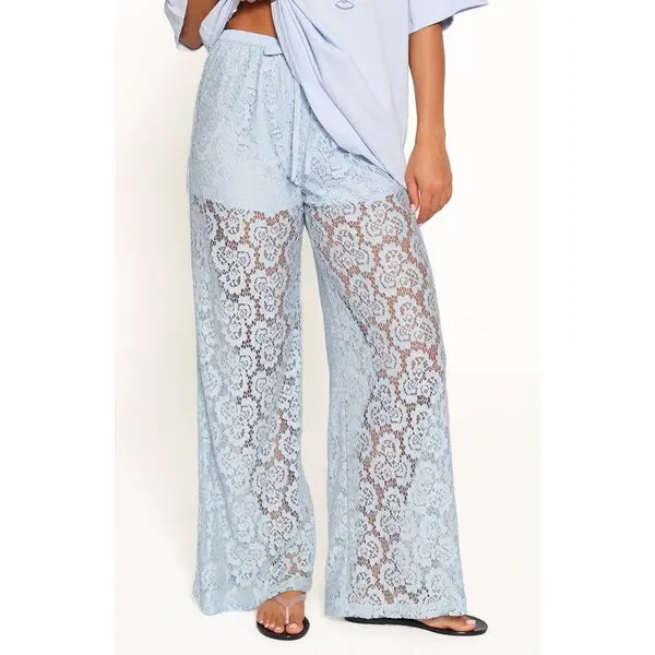 PETAL & PUP Tia Lace Wide Leg Pants