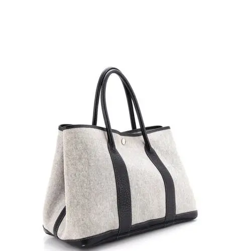 Hermès Garden Party Tote Toile And Leather 36 - Black