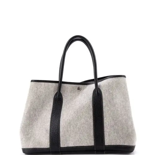 Hermès Garden Party Tote Toile And Leather 36 - Black