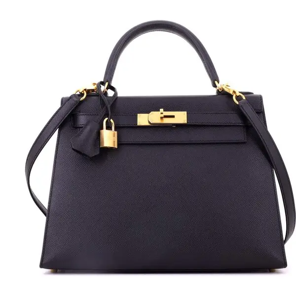 Hermès Kelly Handbag Epsom With Gold Hardware 28 - Black