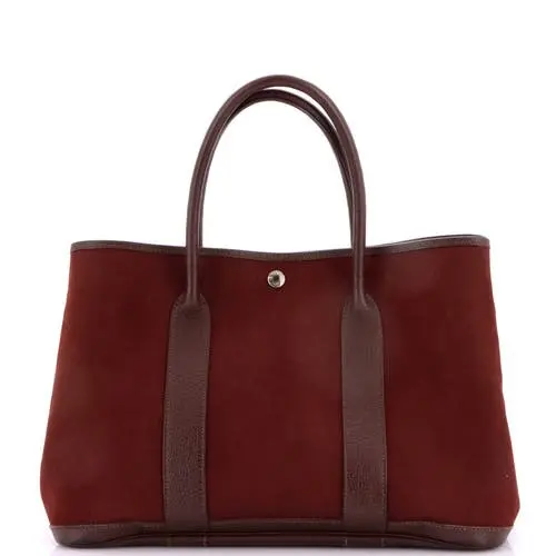 Hermès Garden Party Tote Toile And Leather 36 - Red