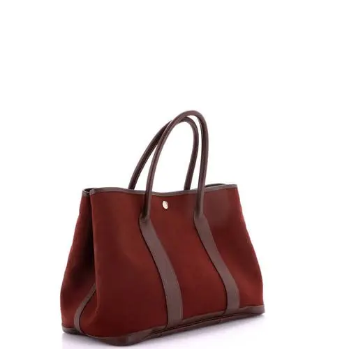 Hermès Garden Party Tote Toile And Leather 36 - Red