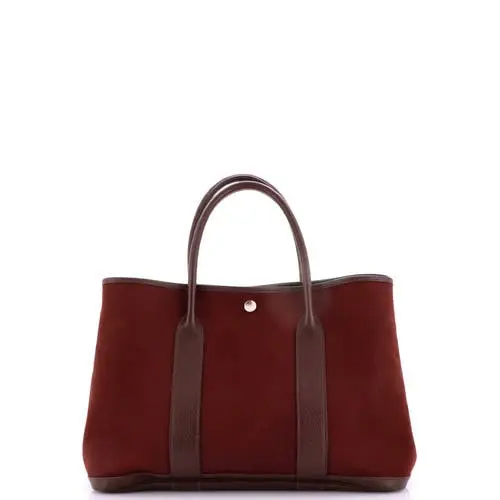 Hermès Garden Party Tote Toile And Leather 36 - Red