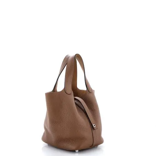 Hermès Eclat Picotin Lock Bag Clemence With Swift Pm - Brown