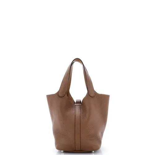 Hermès Eclat Picotin Lock Bag Clemence With Swift Pm - Brown