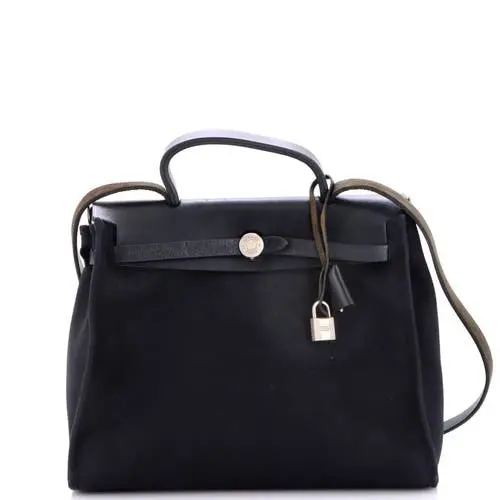 Hermès Herbag Toile And Leather Pm