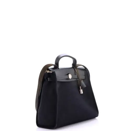 Hermès Herbag Toile And Leather Pm