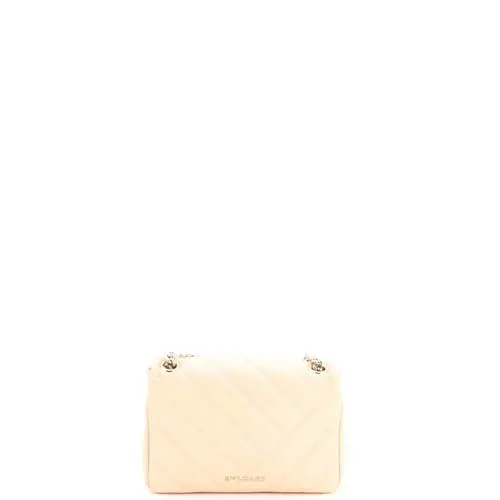 BVLGARI Serpenti Cabochon Shoulder Bag Diagonal Quilted Leather Small