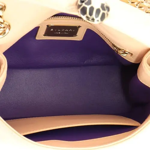 BVLGARI Serpenti Cabochon Shoulder Bag Diagonal Quilted Leather Small
