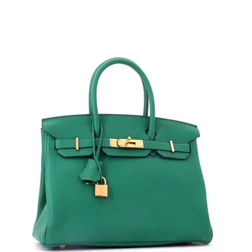 Hermès Birkin Handbag Togo With Gold Hardware 30 - Green