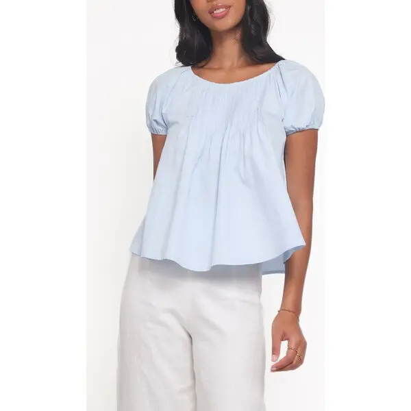 PETAL & PUP Abbot Pleated Cotton Top