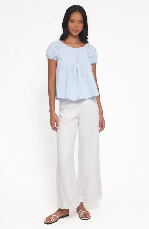 PETAL & PUP Abbot Pleated Cotton Top