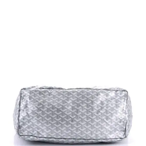 Goyard Saint Louis Tote Precious Metals Coated Canvas Gm - Metallic Silver