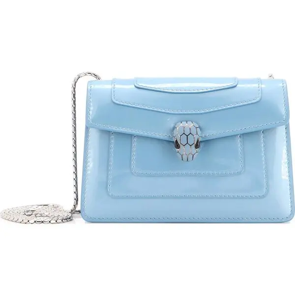 BVLGARI Serpenti Forever Square Shoulder Bag Patent Small