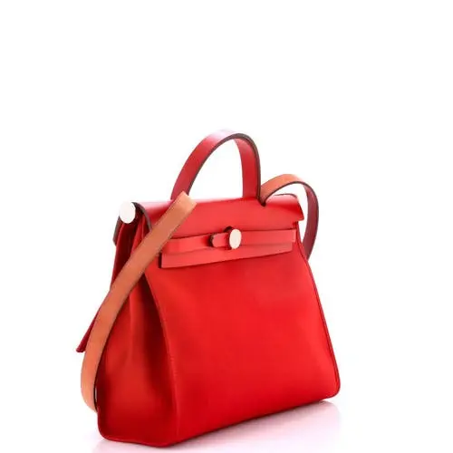 Hermès Herbag Zip Leather And Toile 31