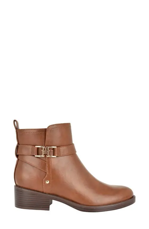 Tommy Hilfiger Idala Faux Leather Block Heel Bootie - Bark