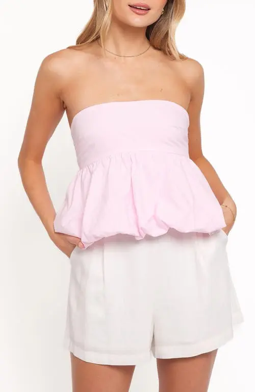 PETAL & PUP Yvanna Bubble Hem Strapless Top