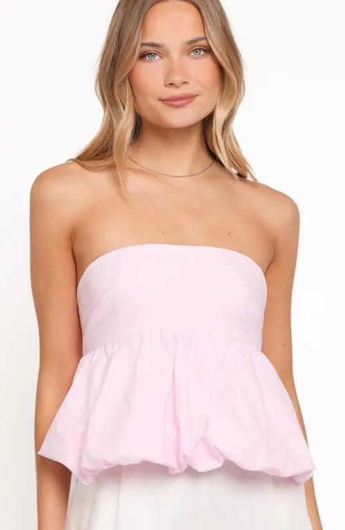 PETAL & PUP Yvanna Bubble Hem Strapless Top