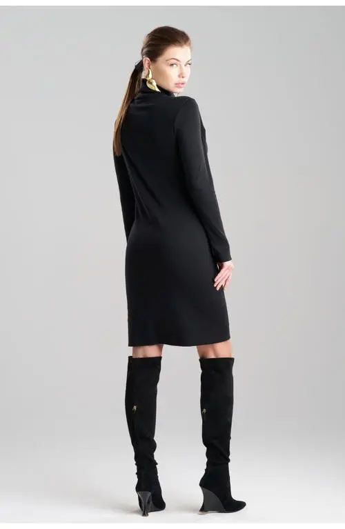 Natori Layering Jersey Turtleneck Dress