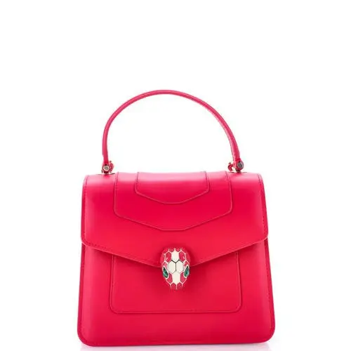 BVLGARI Serpenti Forever Top Handle Bag Leather Small