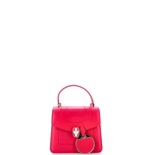 BVLGARI Serpenti Forever Top Handle Bag Leather Small