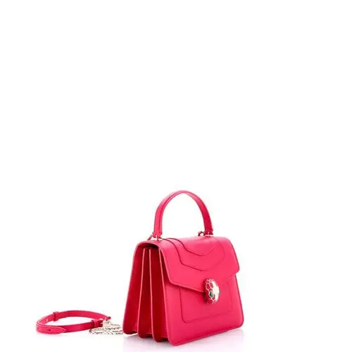 BVLGARI Serpenti Forever Top Handle Bag Leather Small